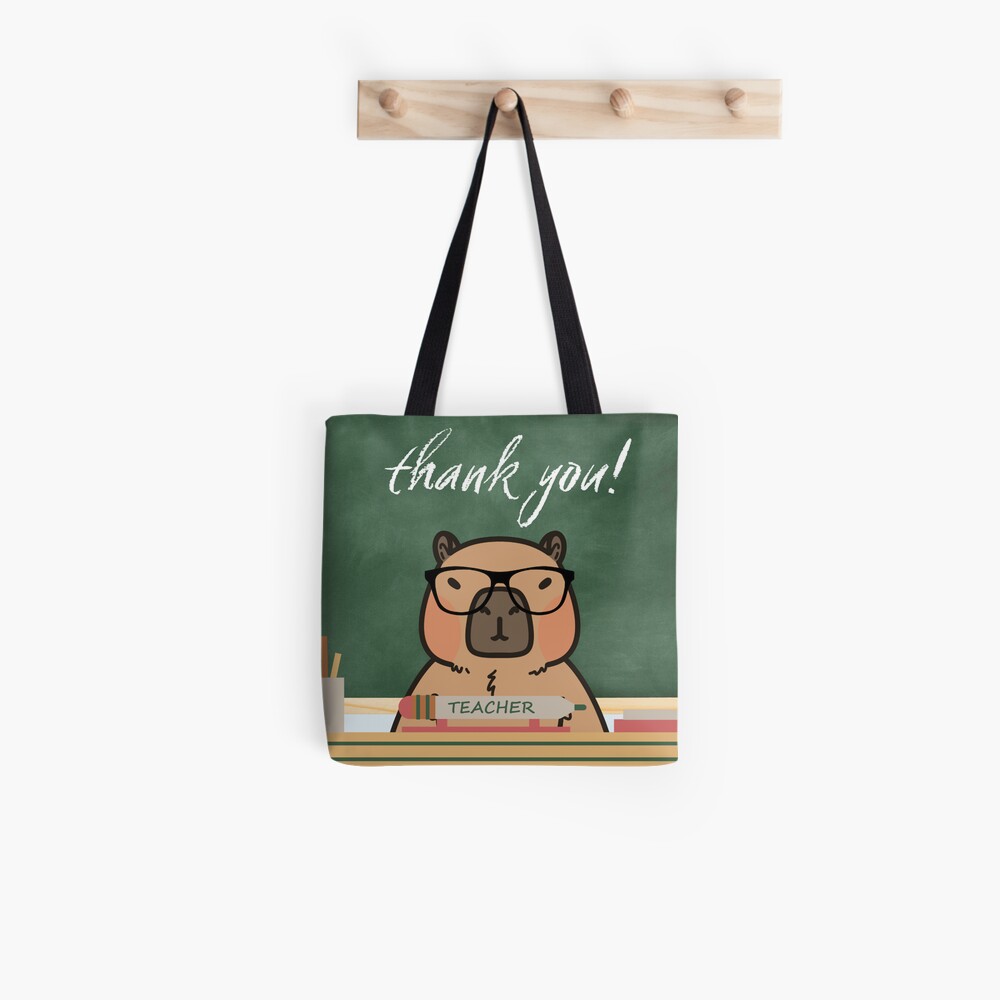 "Capybara Thank you Happy Teacher's Day" Sticker for Sale by artbybiyan ...