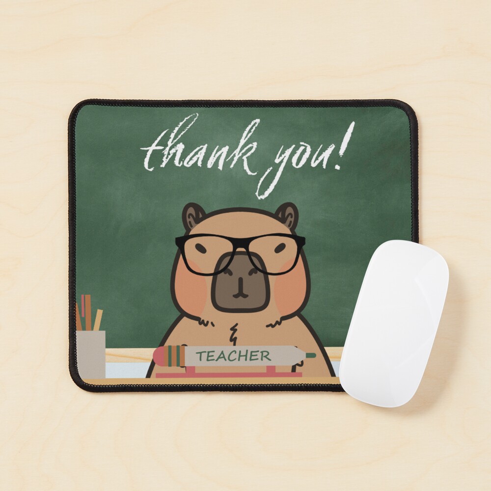 "Capybara Thank you Happy Teacher's Day" Sticker for Sale by artbybiyan ...