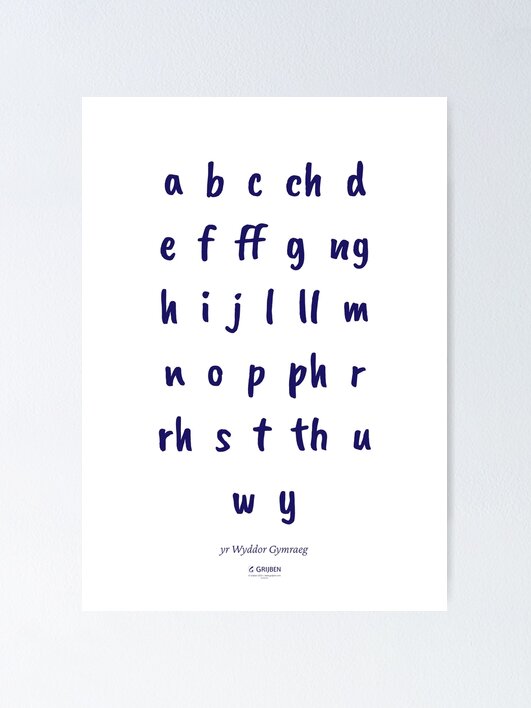 Welsh Alphabet Poster SCENE & WORD STORE Scene & Word
