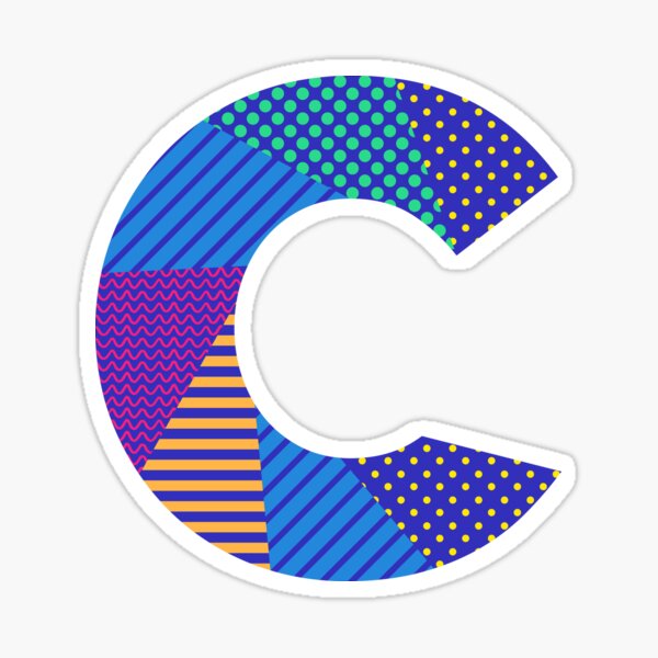 "Alphabet Letter C Screen Print Design" Sticker for Sale by ToluaPrints ...