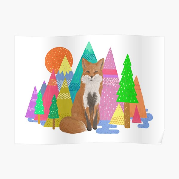 "love fox" Poster for Sale by makapa | Redbubble