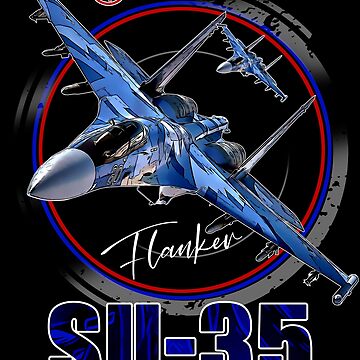 "Sukhoi SU-35 Flanker Fighterjet" Sticker for Sale by Aerolovers ...