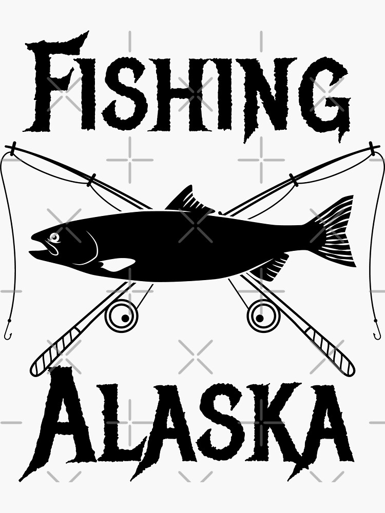 "Fishing Alaska Salmon " Sticker for Sale by AlaskaCC | Redbubble