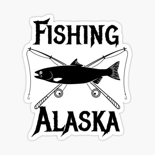 "Fishing Alaska Salmon " Sticker for Sale by AlaskaCC | Redbubble