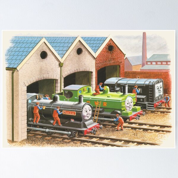"Thomas the Tank Engine Vintage Illustration: Spring Cleaning" Poster ...