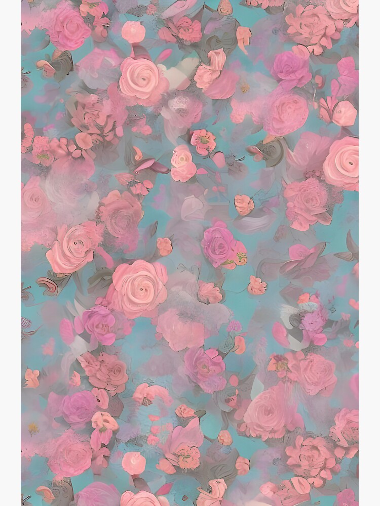 "Romantic pink watercolor elegant floral pattern" Sticker for Sale by ...