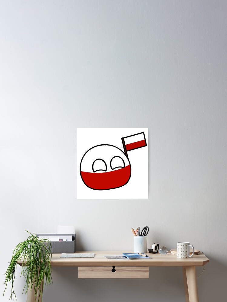 "countryballs and their flag polandball " Poster for Sale by ...