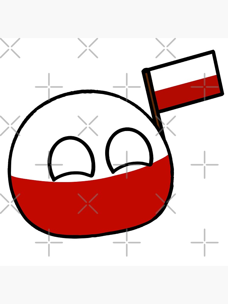 "countryballs and their flag polandball " Photographic Print for Sale ...