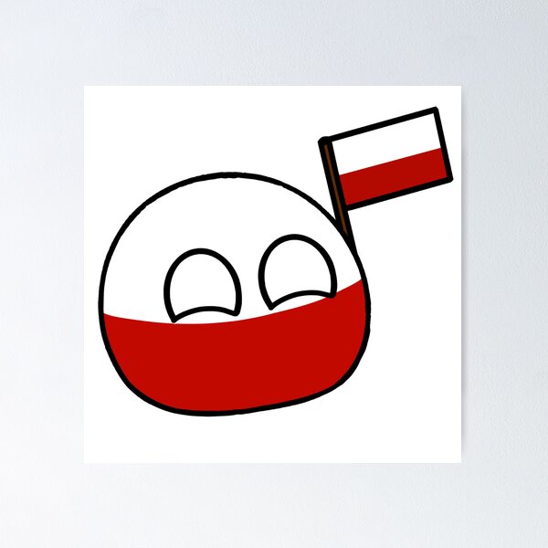 "countryballs and their flag polandball " Poster for Sale by ...