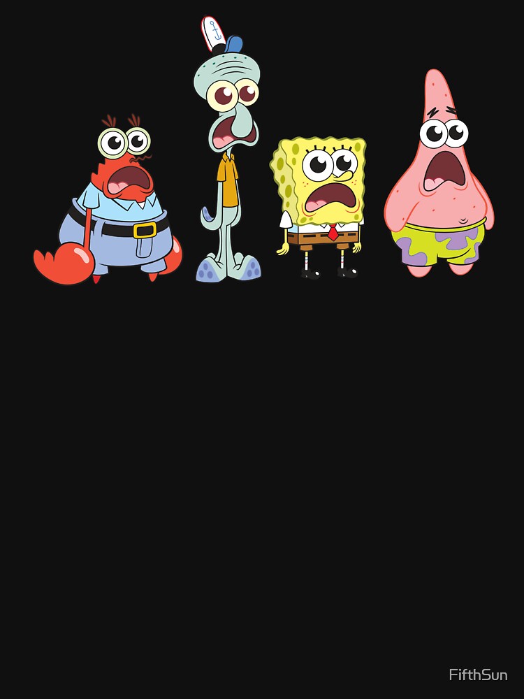 "SpongeBob SquarePants Cast Group Stare" Active T-Shirt for Sale by ...