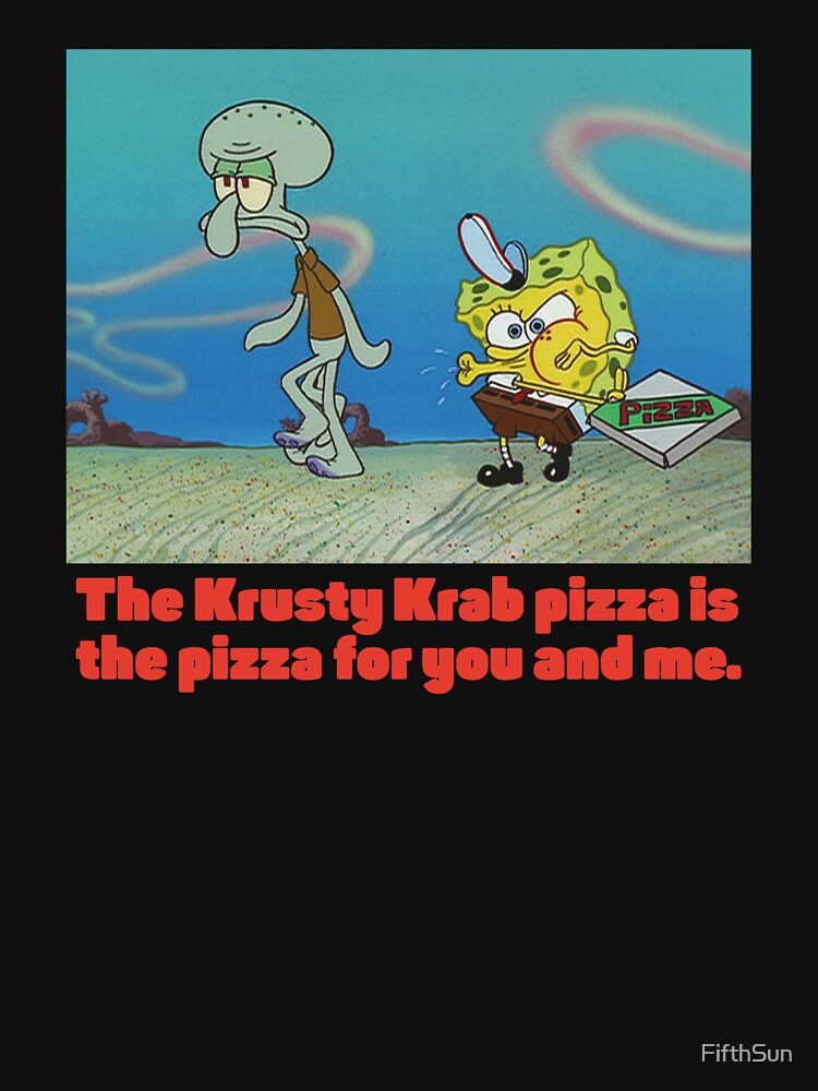 "SpongeBob SquarePants SpongeBob Squidward Pizza" Essential T-Shirt for ...