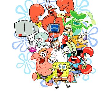"SpongeBob SquarePants Group Shot Gangs All Here" Long Sleeve T-Shirt for Sale by FifthSun ...