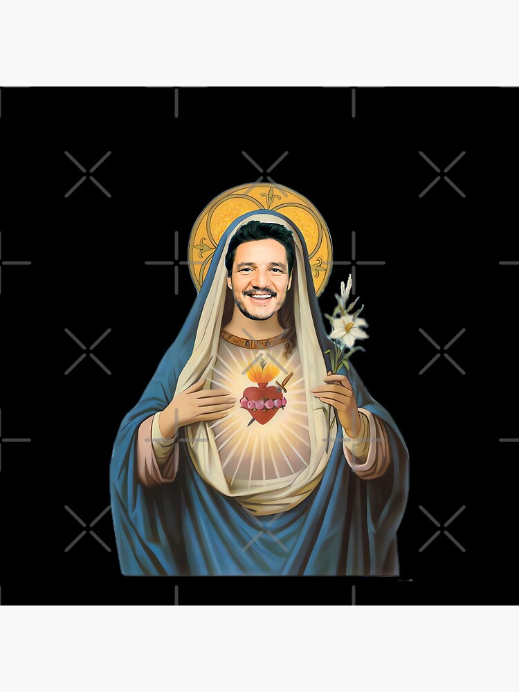 "Pedro Pascal Sacred Heart" Pin by Chicledechoclo | Redbubble
