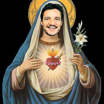 "Pedro Pascal Sacred Heart" Pin by Chicledechoclo | Redbubble