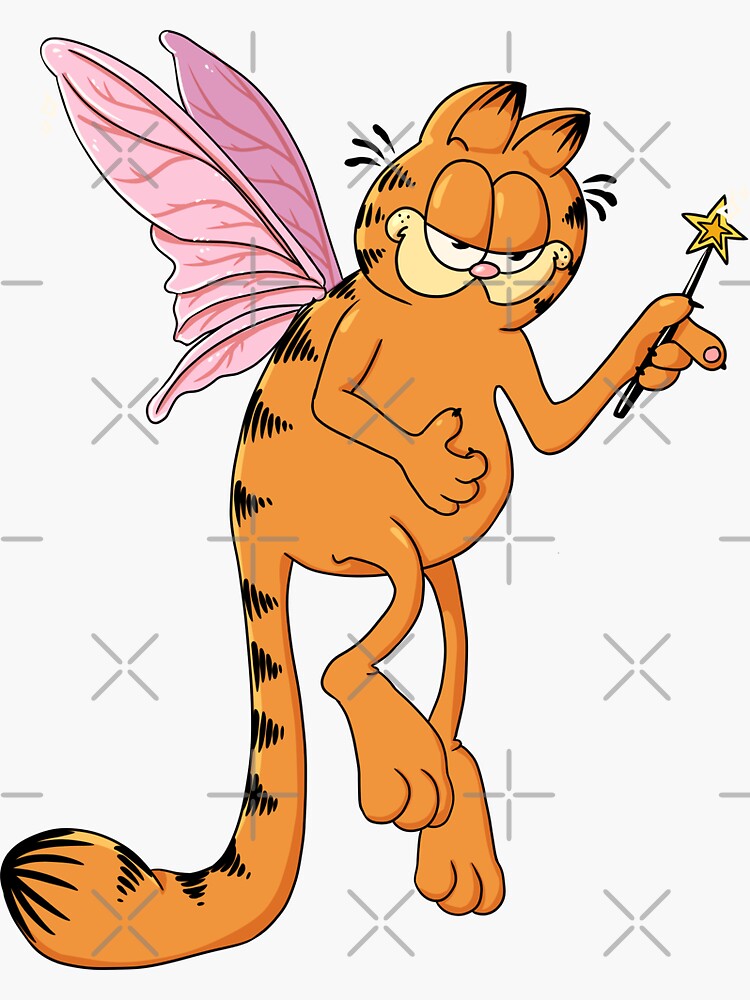 "Garfield the Fairy 2" Sticker for Sale by aniix5 | Redbubble