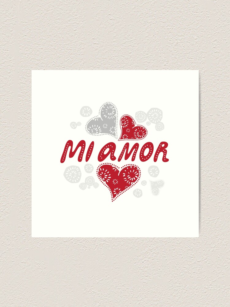 Lámina artística «Mi amor - Mi amor en español, letras decorativas ...