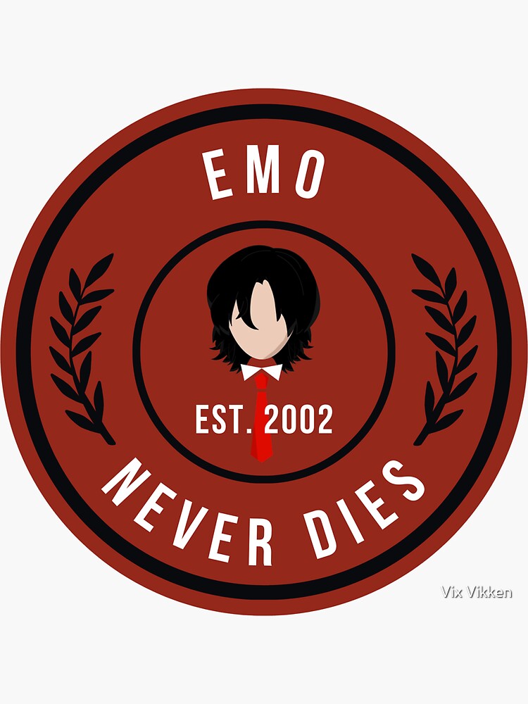 "Emo Never Dies" Sticker for Sale by Sarah Vikken | Redbubble