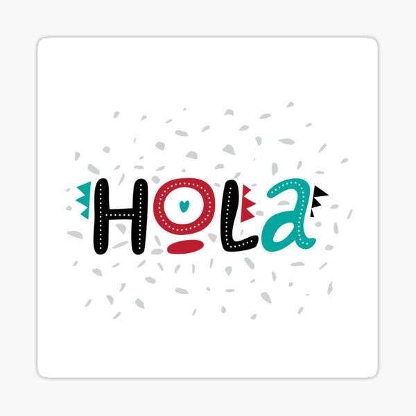 "Lettering Hola, letters Hola on background with dots. Ideal for web ...