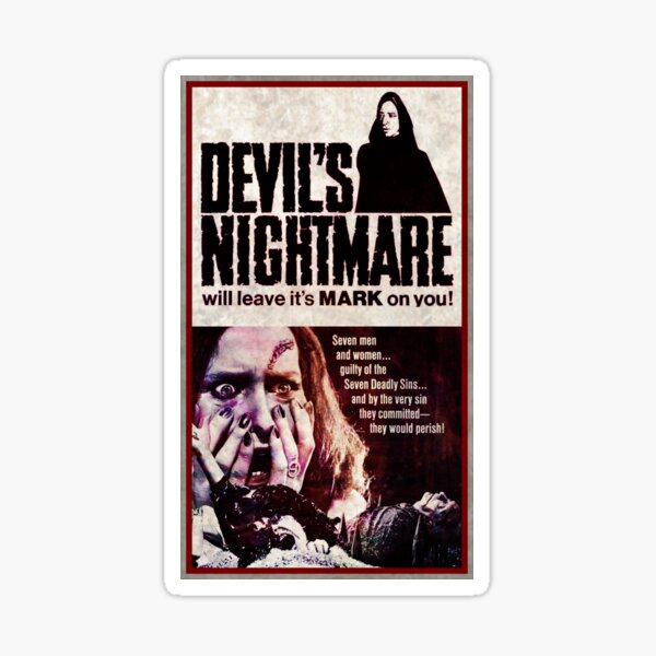 "Devil's Nightmare" Sticker for Sale by rcmarble | Redbubble