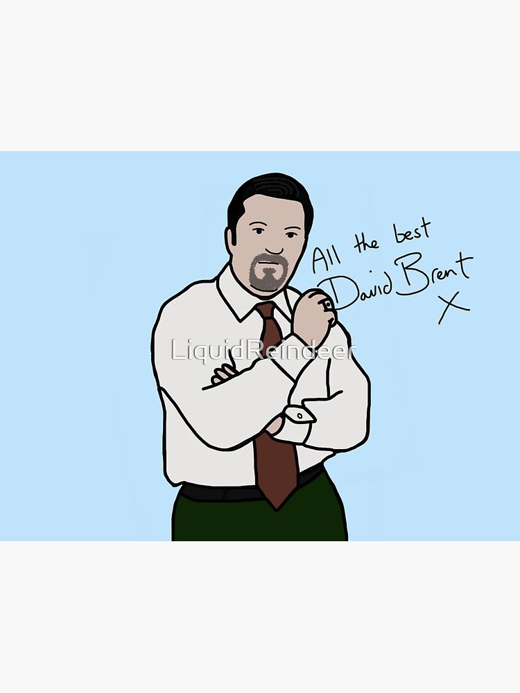 "David Brent" Sticker by LiquidReindeer | Redbubble