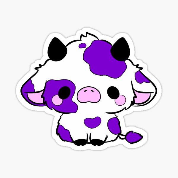 "Purple cow" Sticker for Sale by UrbanDis | Redbubble