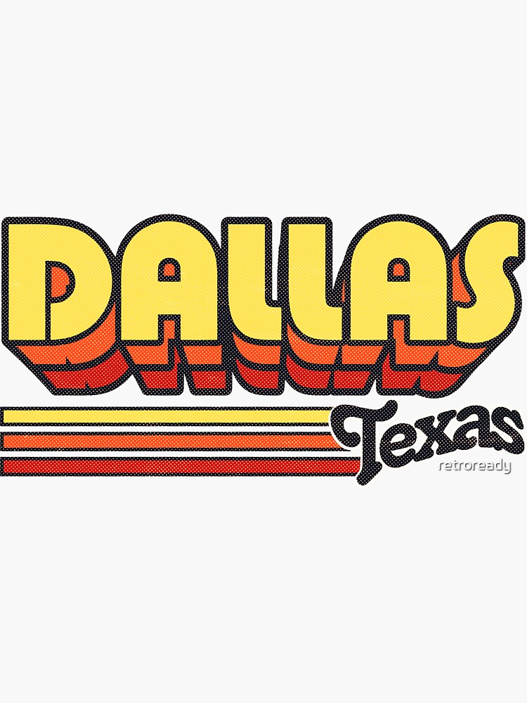 "Dallas, TX Yellow Variant | City Stripes | " Sticker for Sale by ...