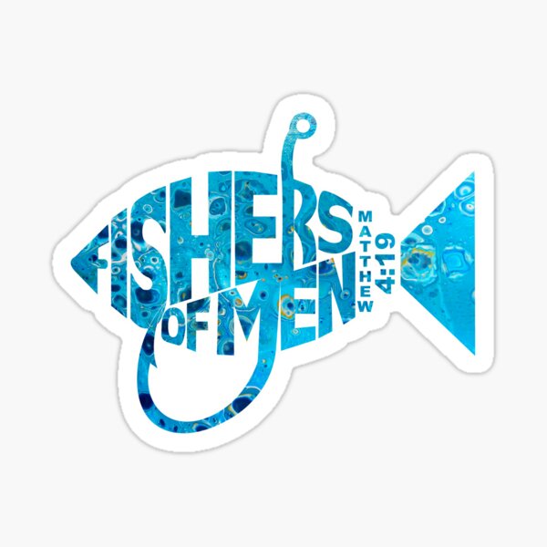 "Fishers of Men Bible Verse" Sticker for Sale by vitbich | Redbubble
