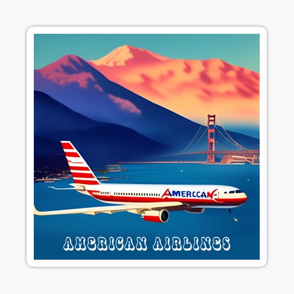 "Vintage American Airlines " Sticker for Sale by Tamas Das | Redbubble