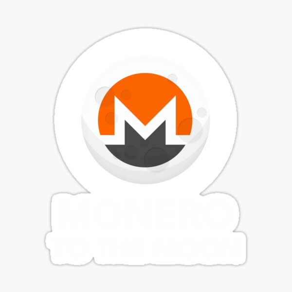 "Monero To The Moon - Monero Coin Cryptocurrency " Sticker for Sale by ...