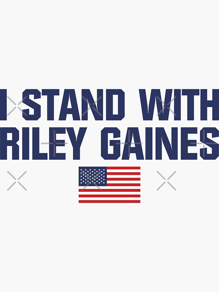 "I Stand With Riley Gaines" Sticker by fezztee | Redbubble