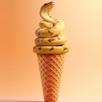"Snake Ice Cream" Sticker for Sale by 360brain | Redbubble