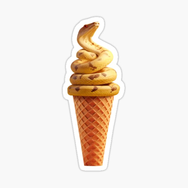 "Snake Ice Cream" Sticker for Sale by 360brain | Redbubble