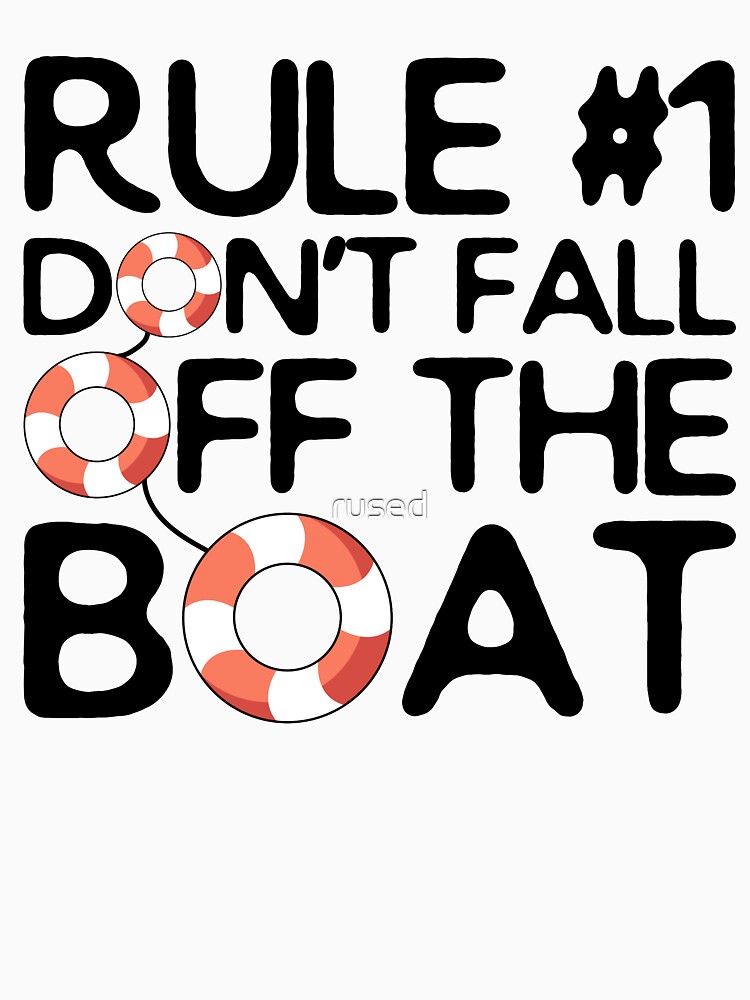 "Funny Cruise Ship T Shirt Rule #1 Don't Fall Off the Boat" T-shirt for ...