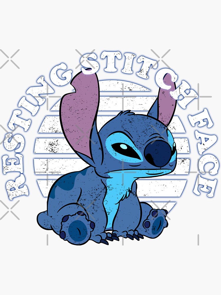 "Lilo & Stitch Resting Stitch Face" Sticker for Sale by AmyRivz | Redbubble