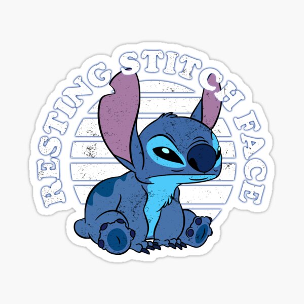 "Lilo & Stitch Resting Stitch Face" Sticker for Sale by AmyRivz | Redbubble