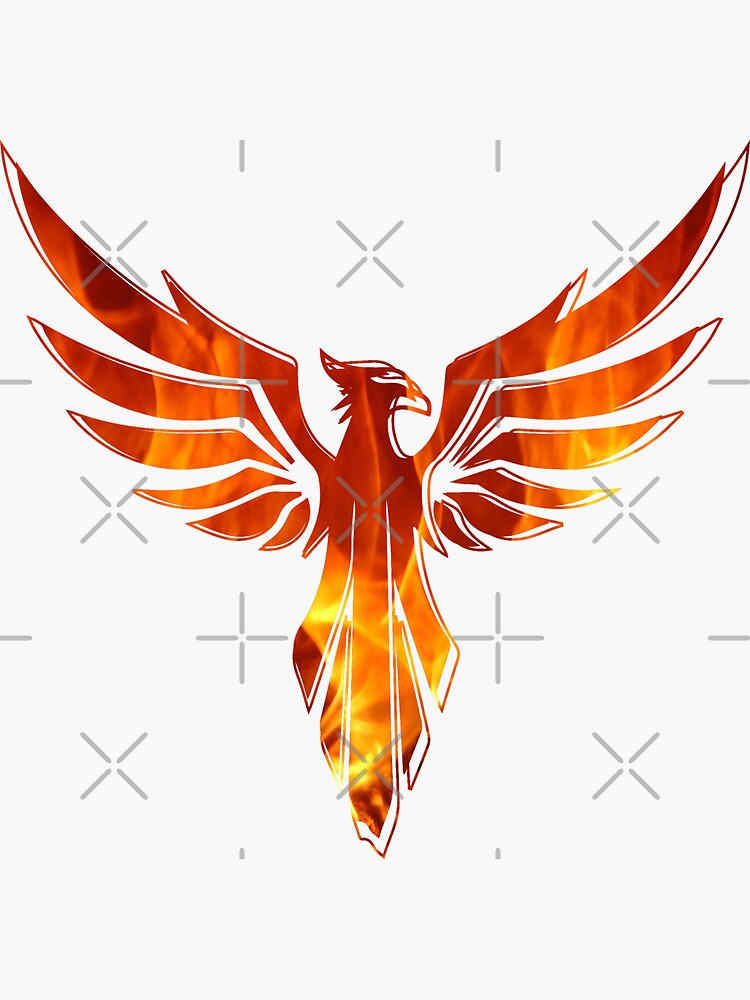 "phoenix,bird,fire,phoenix from the ashes" Sticker by theherbst131313 ...