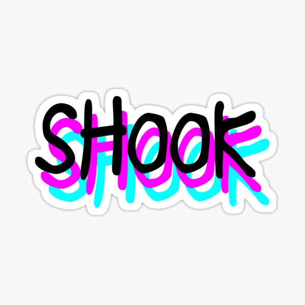 "SHOOK" Sticker for Sale by heysayg | Redbubble