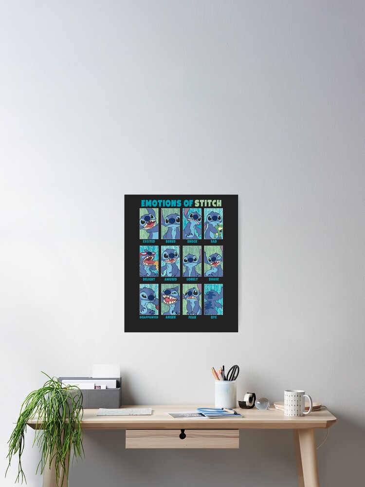 "Lilo & Stitch Emotions Of Stitch Panels" Poster for Sale by JeanHillz ...