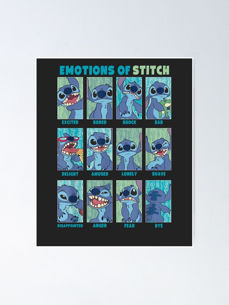 "Lilo & Stitch Emotions Of Stitch Panels" Poster for Sale by JeanHillz ...