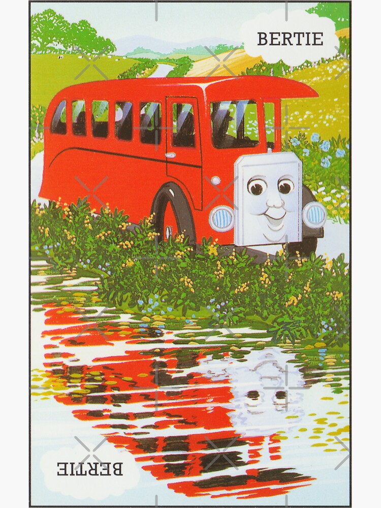 "Bertie the Bus Vintage Card" Sticker for Sale by sleepyhenry | Redbubble