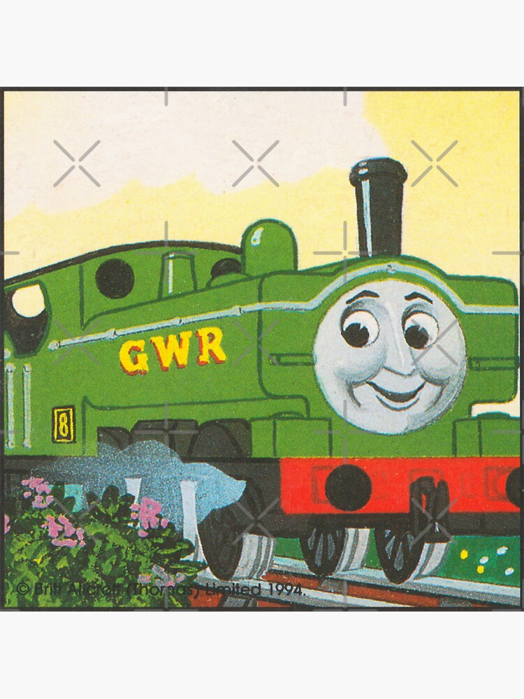 "Duck the Great Western Engine Vintage Square Card" Sticker for Sale by sleepyhenry | Redbubble