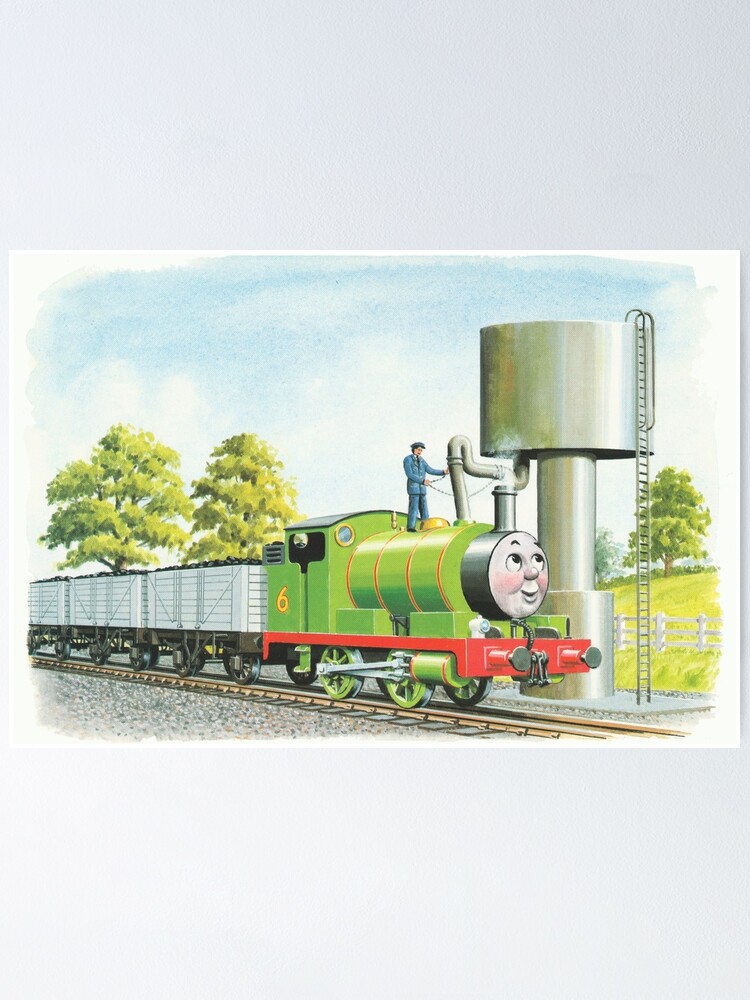 "Thomas the Tank Engine Vintage Illustration: Thirsty work for Percy ...