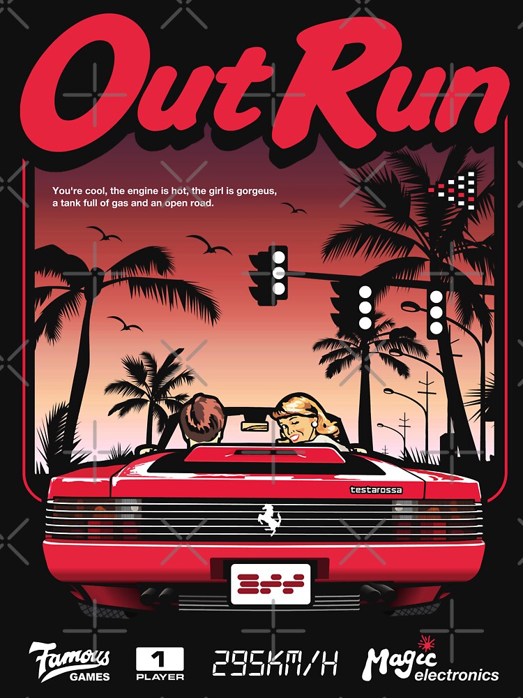 "Out Run Retro Arcade Vintage" T-shirt for Sale by Jorditarrats ...