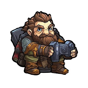 "Dwarf Playing Video Games" Sticker for Sale by SlapSticker | Redbubble