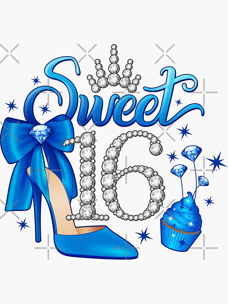 "16th Birthday. Sweet and 16 girl’s" Sticker for Sale by iclipart ...