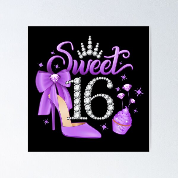 "16th Birthday. Sweet and 16 girl’s" Poster for Sale by iclipart ...