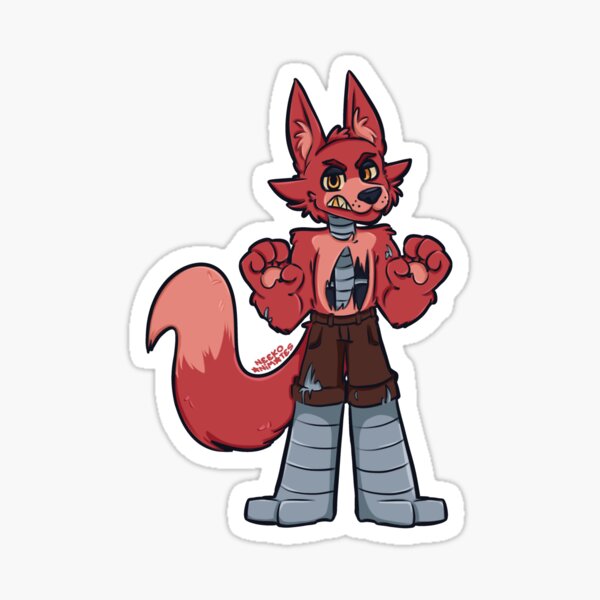 "Foxy Fanart" Sticker for Sale by neekoanimates | Redbubble