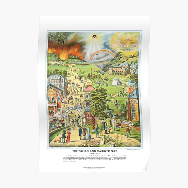 "The Broad and Narrow Way - 1901 Edition" Poster for Sale by Peter ...