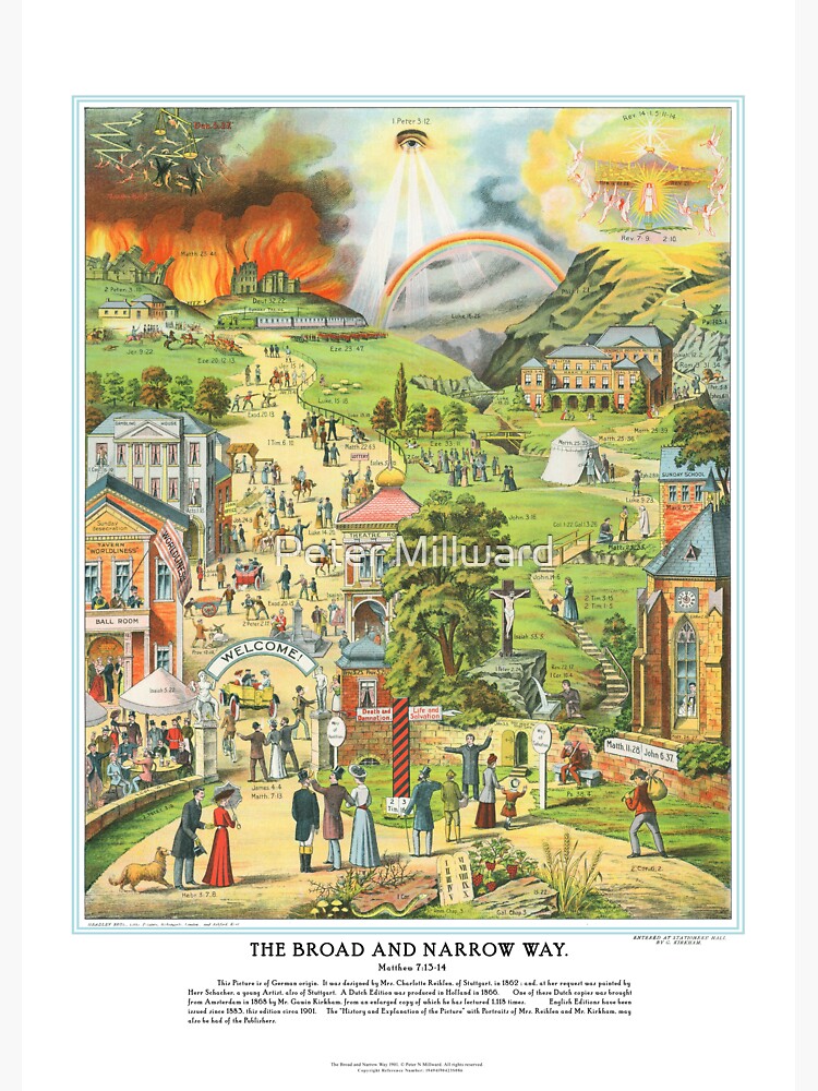 "The Broad and Narrow Way - 1901 Edition" Sticker for Sale by petermill ...