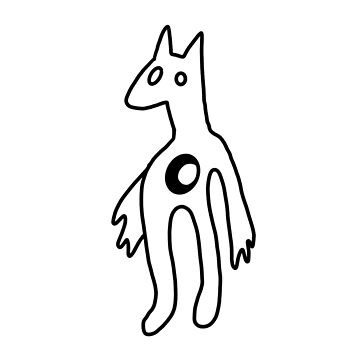 "wolf-floating" Sticker by Crapaudiere | Redbubble